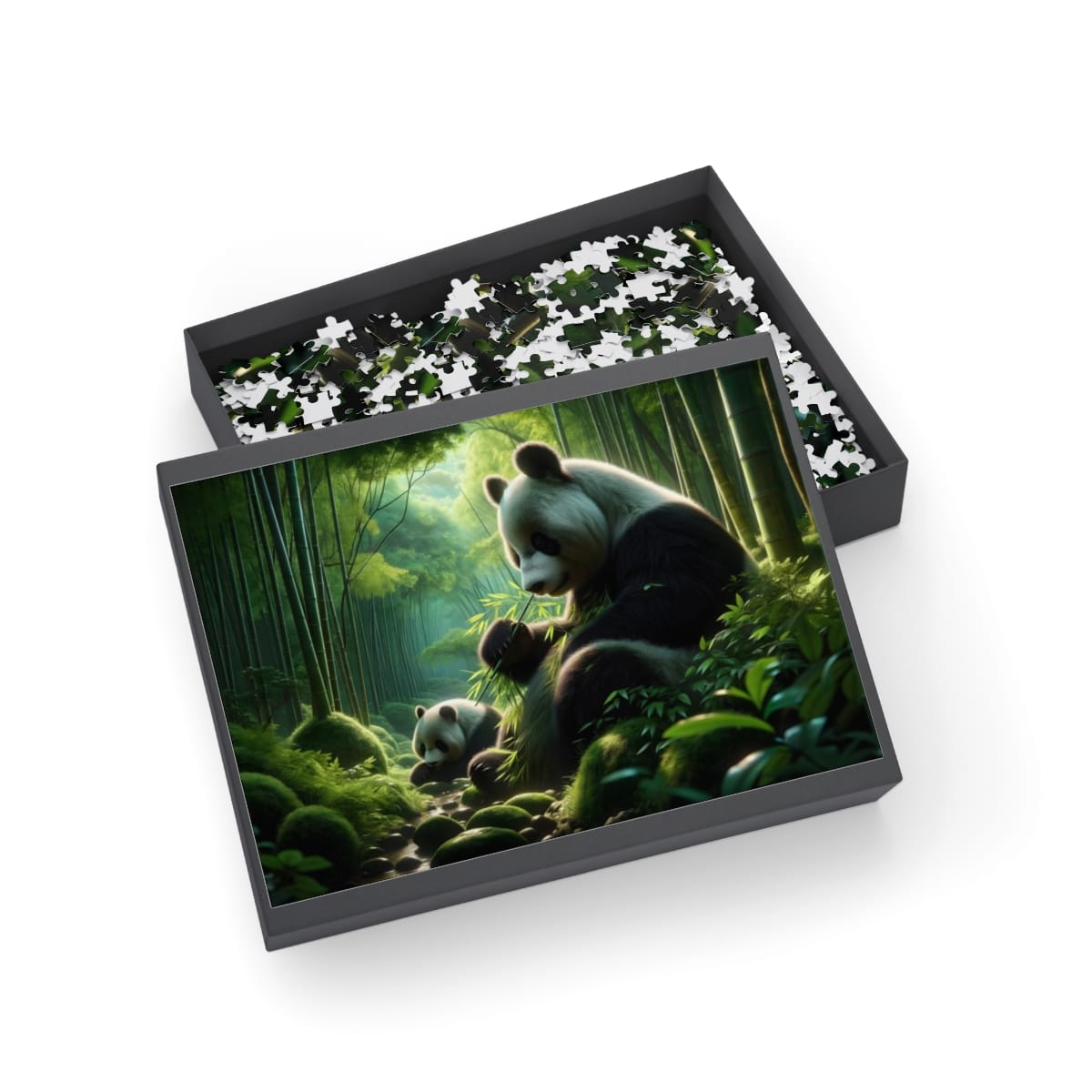 Giant Pandas in bamboo forest Puzzle (1000-Piece) | Panda Puzzles | Jungle Puzzles - Puzzle Panda