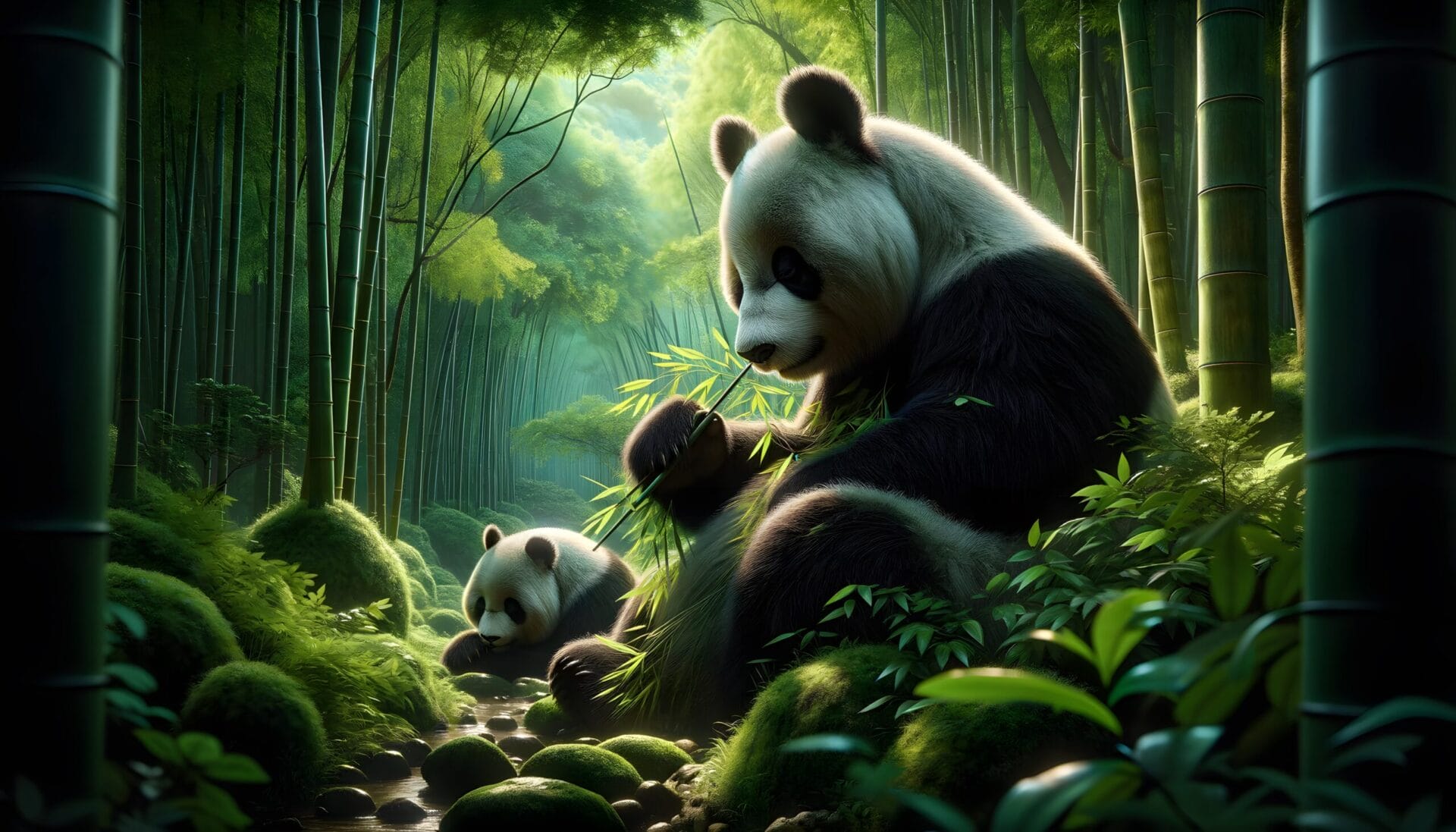 Giant Pandas in bamboo forest Puzzle (1000-Piece) | Panda Puzzles ...